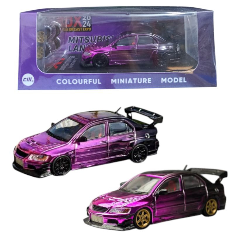 Jual CM MODEL 1/64 Mitsubishi Lancer Evolution IX Purple Gradient MDX ...