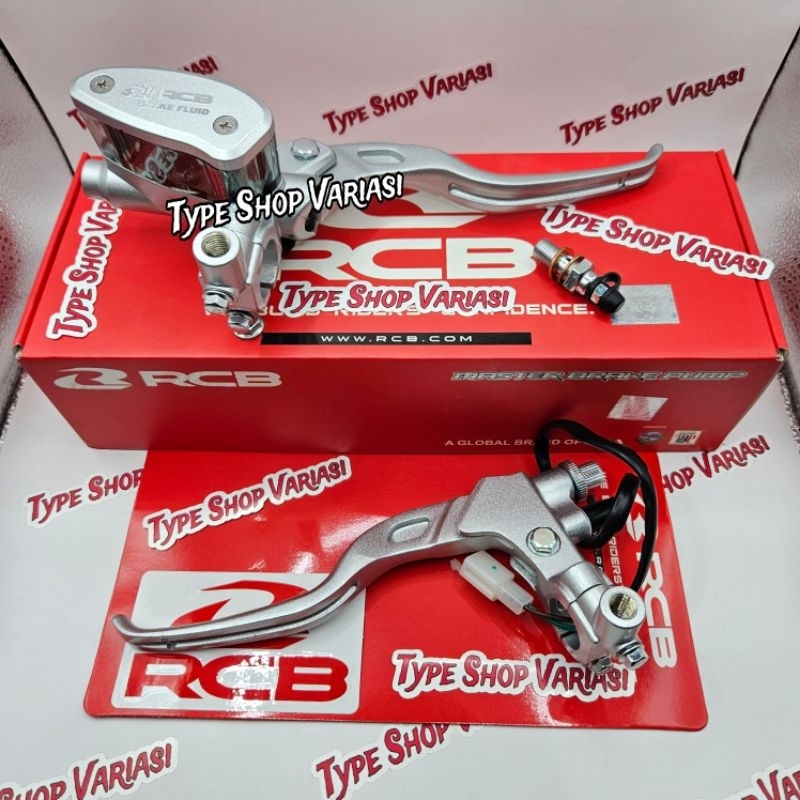 Jual Master Rem RCB Silver Tabung Tipe Oval 14mm Plus Handle Kopling E2 ...