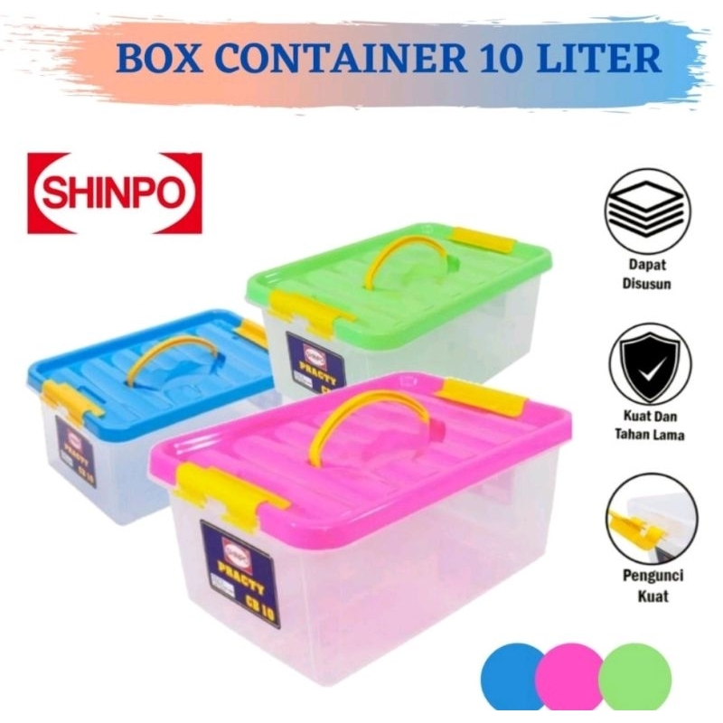 Jual box shinpo cb 10 box kontener plastik container 10L | Shopee Indonesia