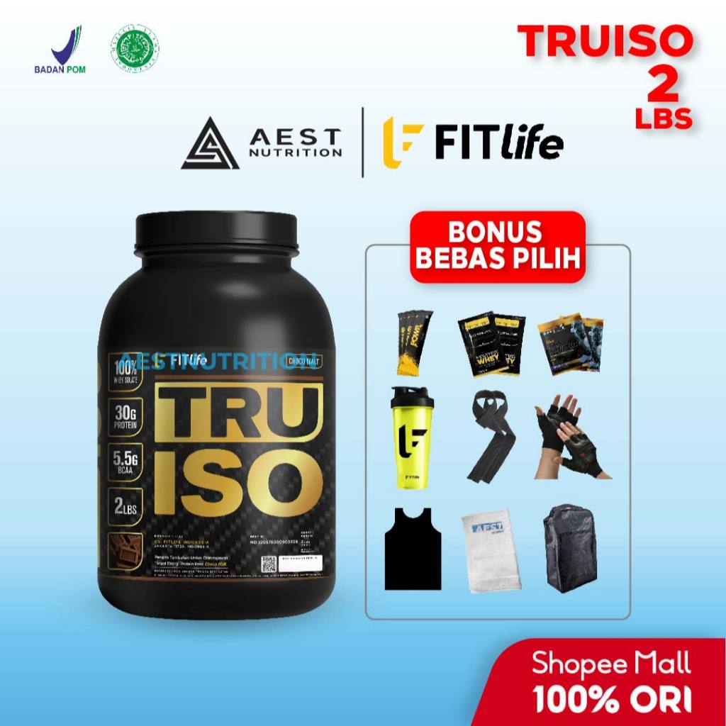 Jual Fitlife TRUISO 2 lbs 900 gr Susu Whey Protein Isolate Tru Iso ...