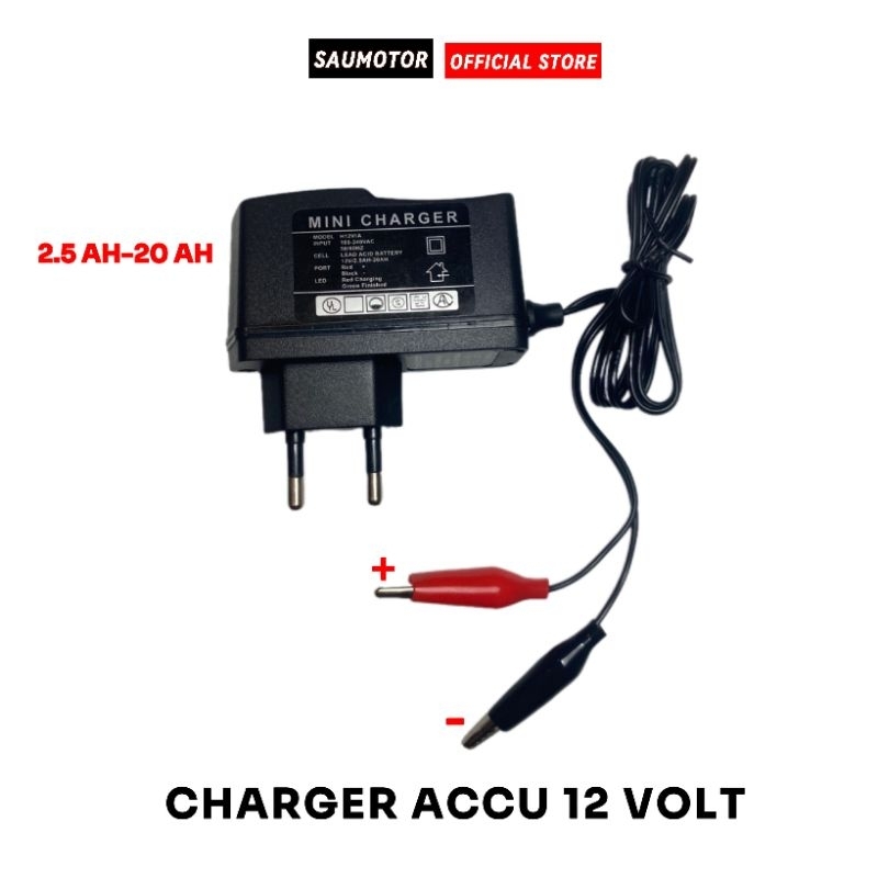 Jual Saumotor Alat pengecas Aki motor Mini Charger Accu Alat test lampu ...