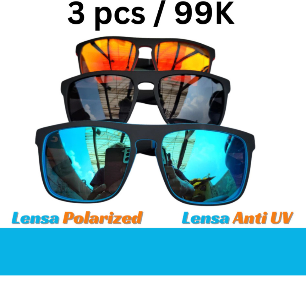 Jual Kacamata polarized pria wanita keren 90 ribu dapat 3 pcs ...