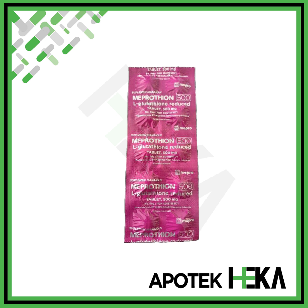 Jual Meprothion 500 Strip isi 10 Tablet - Glutathione Pencerah Kulit ...