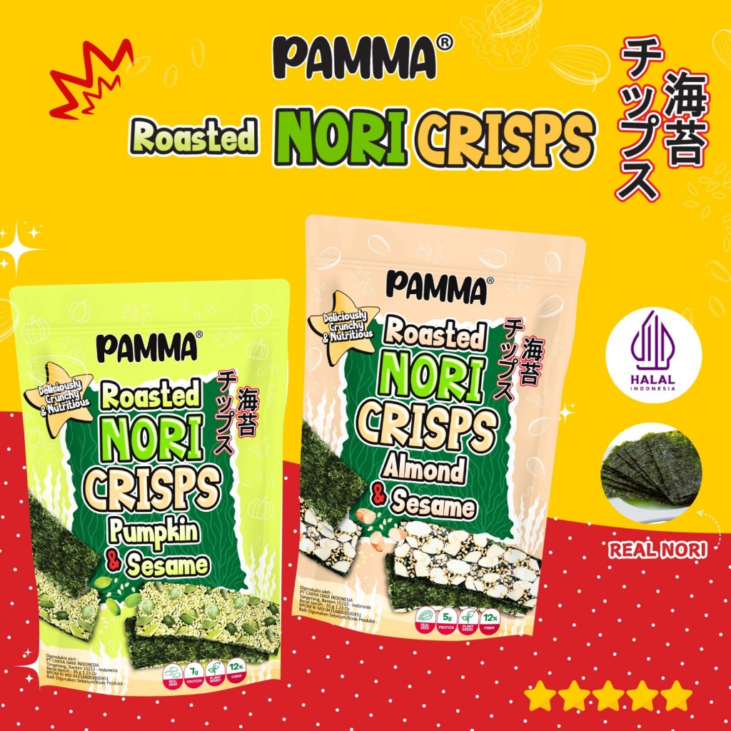 Jual { New Product } PAMMA ROASTED NORI CRISPS PUMPKIN & SESAME ...
