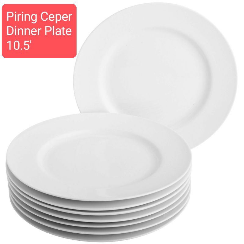 Jual Piring Ceper Porselen 10.5inch/ Dinner Plate Piring Makan Porselen ...