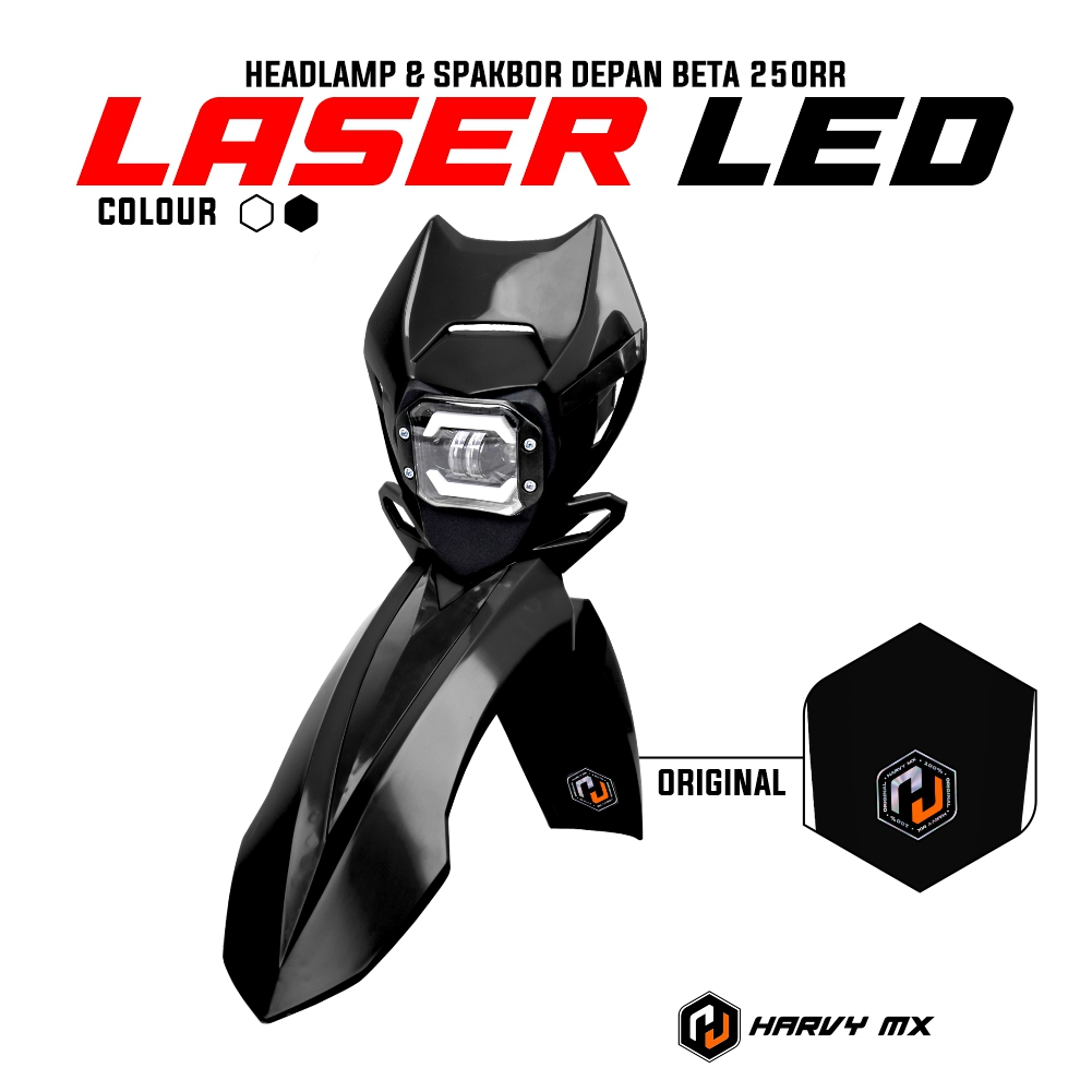 Jual HARVYMX Spakbor Depan Headlamp Laser Led BETA 250RR | Shopee Indonesia