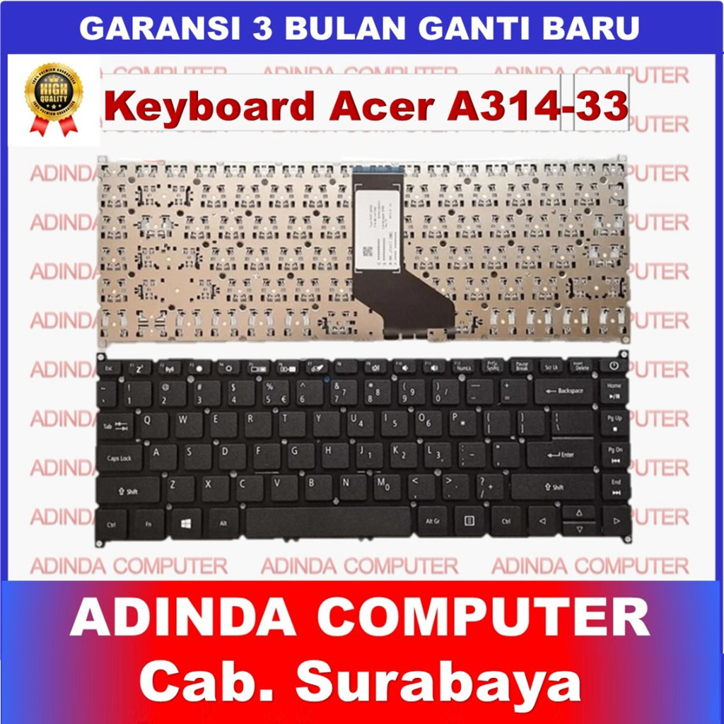 Jual Keyboard Acer Aspire 3 A314-33 A314-41 A514 A514-52 A514-53 A314 ...