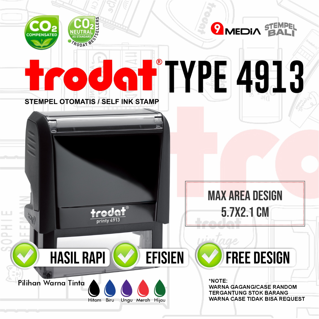 Jual STEMPEL TRODAT 4913 STEMPEL CUSTOM DESAIN COMPANY STAMP STEMPEL LOGO | Shopee Indonesia