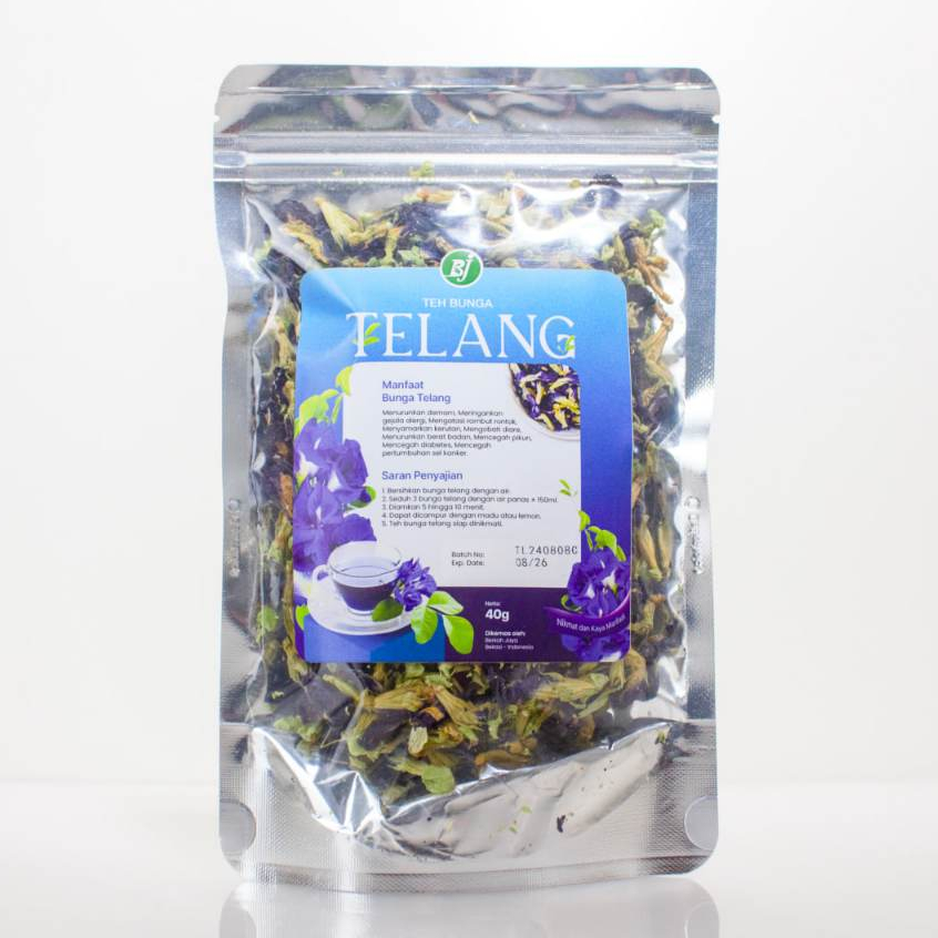 Jual Teh Bunga Telang Kering 40gr / Butterfly Pea Tea Organic / Teh ...