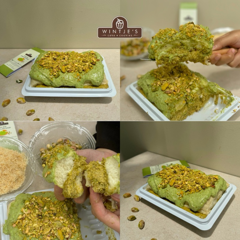 Jual Milk Bun Pistachio Kunafa / Milk Bun Thailand / Pistachio Kunafa ...