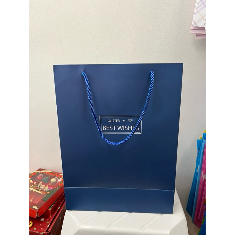 Jual Paper Bag Tas Kantong Hadiah Kado Biru Ulang Tahun Best Wishes ...