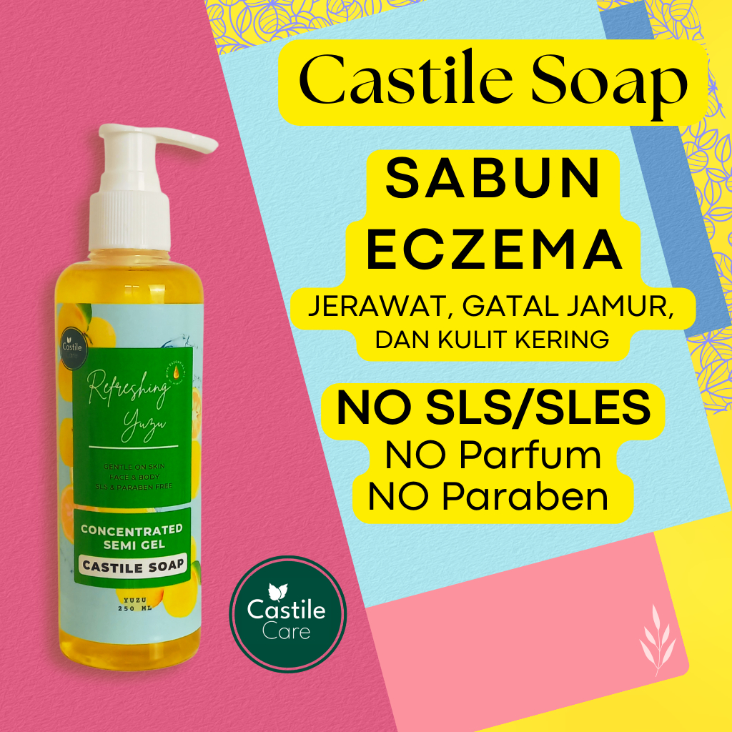 Jual Castile Care Yuzu pure castile soap sabun mandi cair alami kemasan ...
