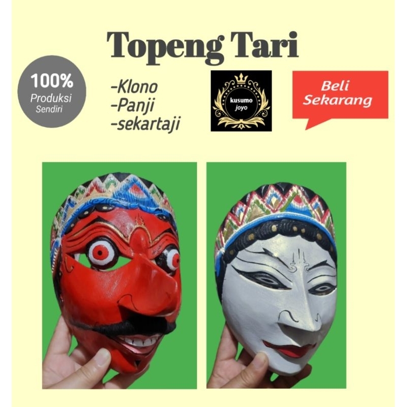 Jual Topeng Tari Sekartaji Panji Klono | Shopee Indonesia