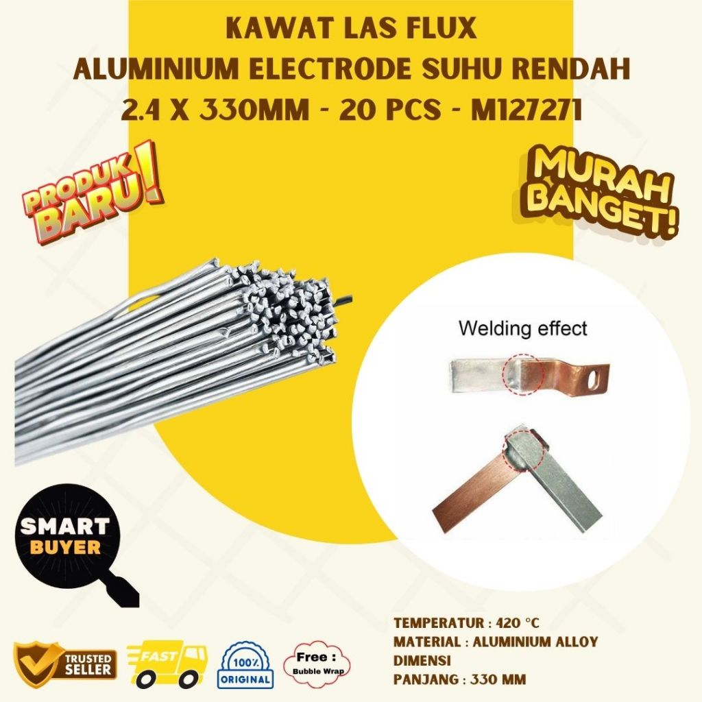 Jual Kawat Las Solder Elektroda Aluminium Suhu Rendah 2.4mm 330mm 20pcs ...