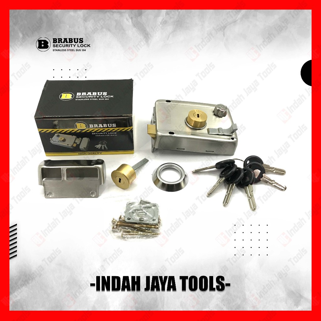 Jual BRABUS Kunci Pintu Gerbang Besi Otomatis Stainless Steel Security ...
