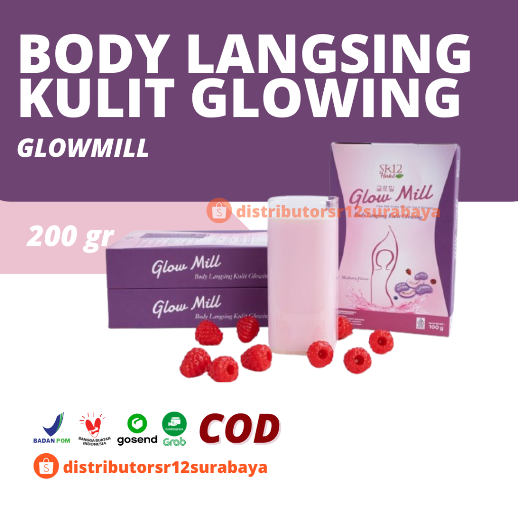Jual Glowmill SR12 200gr Body Langsing Kulit Glowing Minuman Glow Mill ...