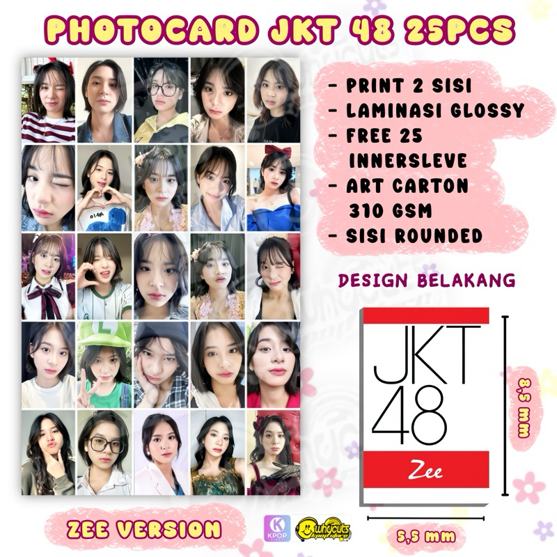 Jual [25PCS] PC Photocard Premium JKT48 Member Zee Freya Adel Shani Michie Muthe gracia Christy ...