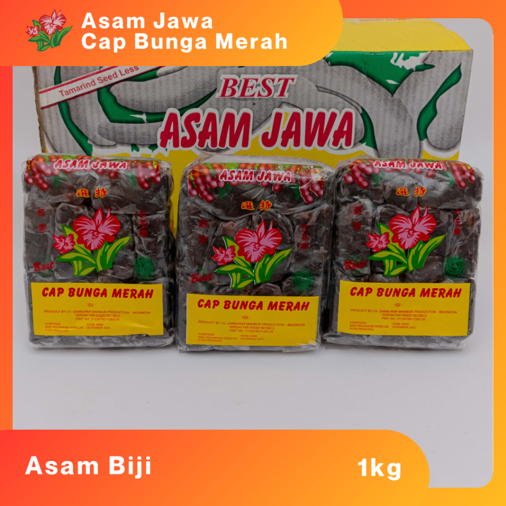 Jual ASAM JAWA ASAM BIJI CAP BUNGA MERAH 1KG | Shopee Indonesia