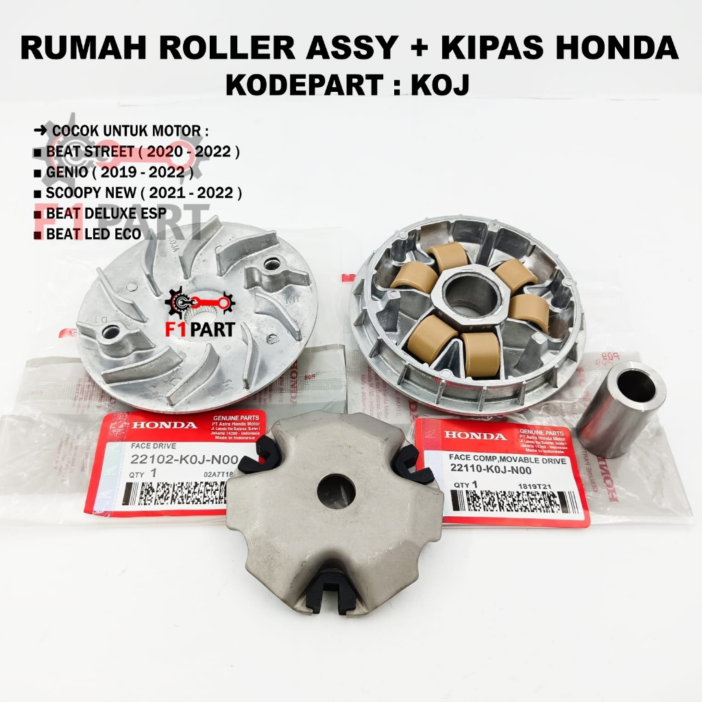 Jual Rumah Roller Assy + Kipas Honda Beat Deluxe Beat Led Eco Genio Scoopy New (2021-2022 ...