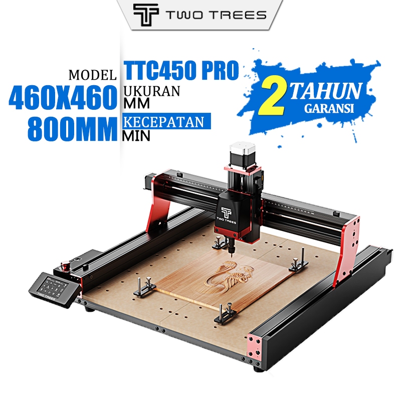 Jual Twotrees TTC450 PRO CNC Router 3-Axis Milling Machine for Wood, Acrylic, MDF, Nylon ...
