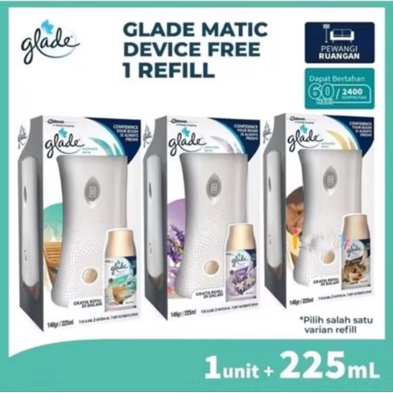 Jual Glade Matic Spray Device Pengharum Ruangan Elektrik | Shopee Indonesia