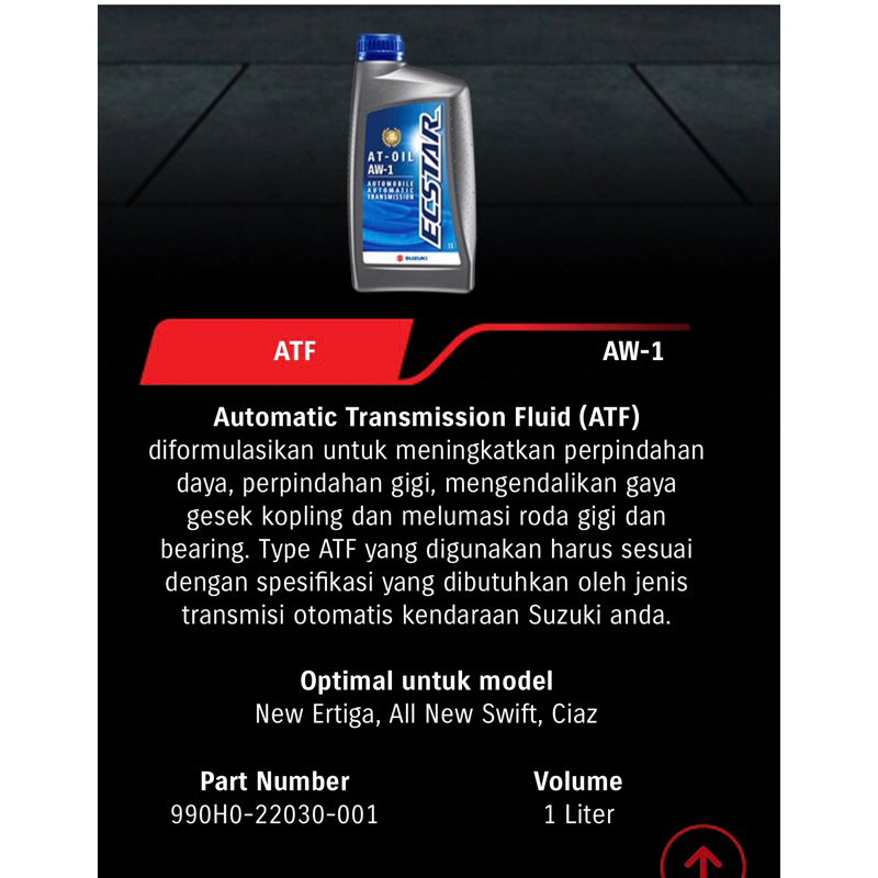 Jual Oli matic matik ATF AT AW-1 AW1 1liter Original SGO | Shopee Indonesia