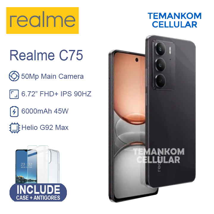 Jual Realme C75 RAM 24GB 8/256 8+16 Extend Ram 8GB 256GB baru Garansi Resmi | Shopee Indonesia
