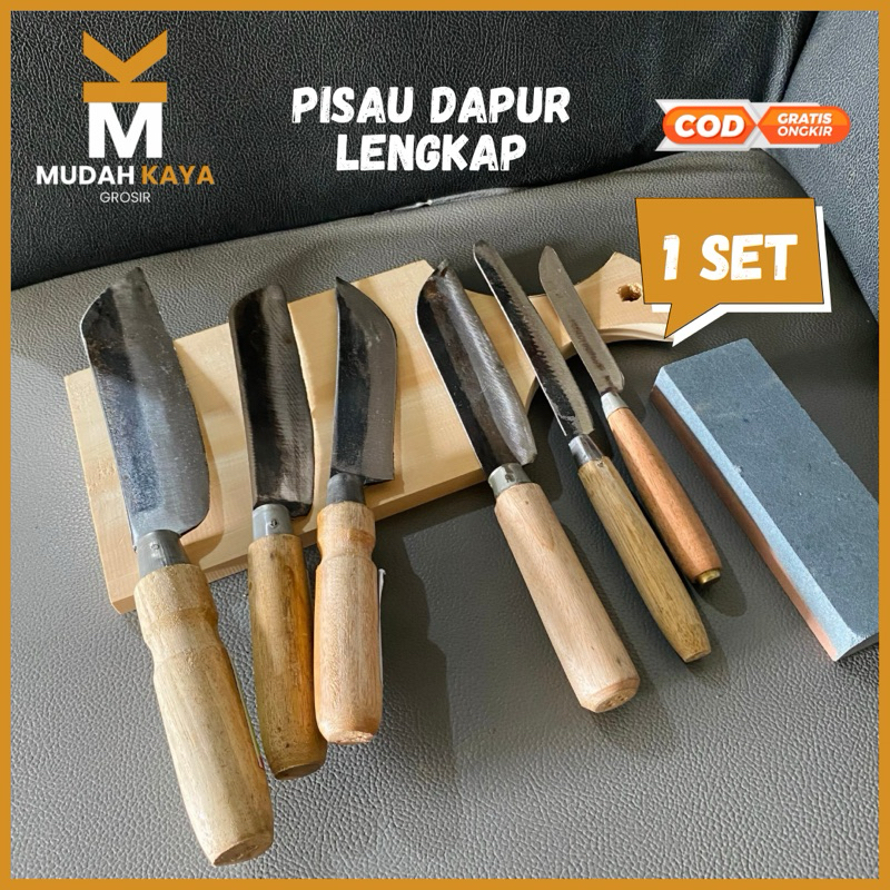 Jual PAKET PISAU DAPUR LENGKAP | SET PISAU DAPUR BESI BAJA | PISAU AYAM ...