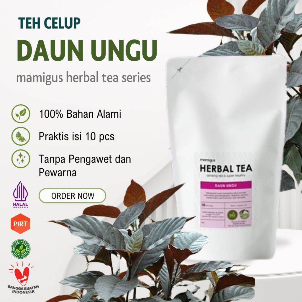 Jual TEH CELUP DAUN UNGU/ Teh Wasir Ambeien / Leaf Tea / Teh Herbal ...