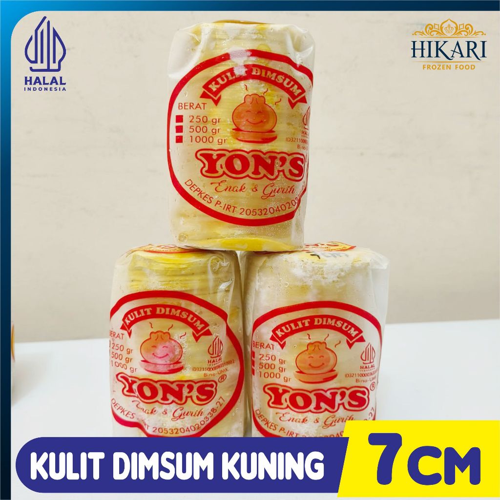 Jual Kulit Dimsum YON'S Siomay Gyoza - Warna Kuning 7CM - 500gr (100pcs) | Shopee Indonesia