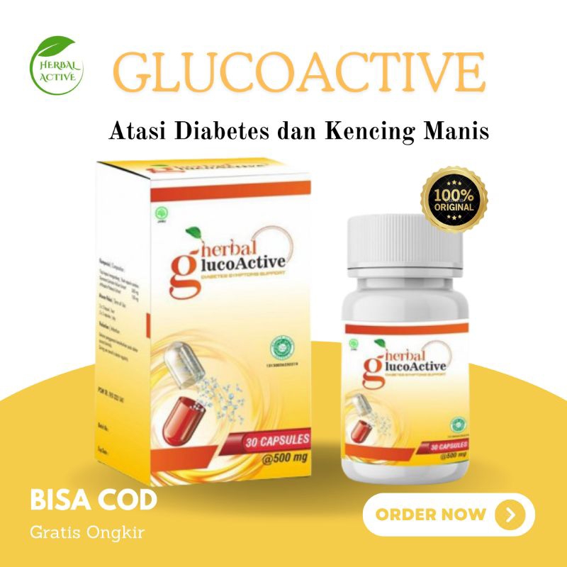 Jual Glucoactive Asli 100% Original Obat Herbal Diabetes Kencing Manis ...