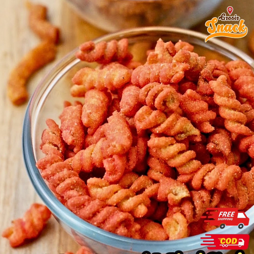 Jual MAKARONI SPIRAL RASA BALADO MANIS GURIH RENYAH GROSIR SNACK ...