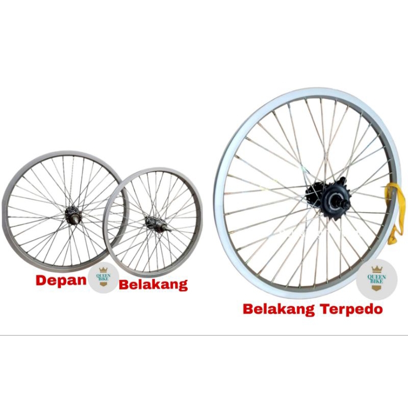 Jual Rim Velg Alloy Almini Peleg Peleng Sepeda 20x1.75/1.95/2.125 Bmx ...