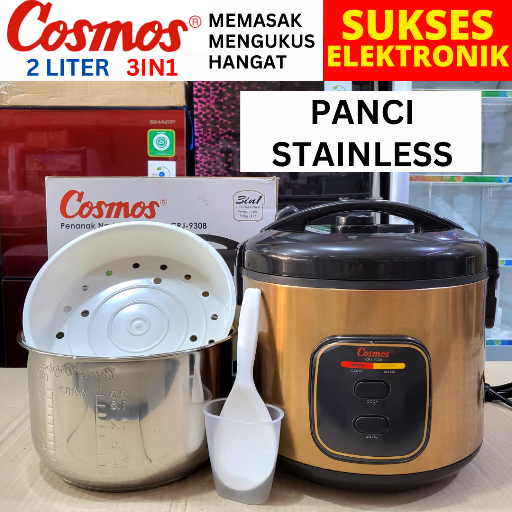 Jual Rice Cooker COSMOS HARMOND STAINLESS CRJ-9308 / Magicom Penanak ...