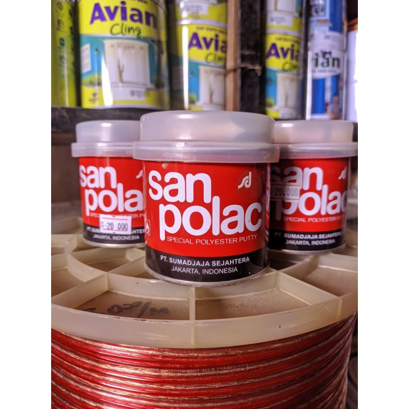 Jual DEMPUL SAN POLAC 250GRAM DEMPUL PLASTIK DEMPUL KAYU DEMPUL BESI ...