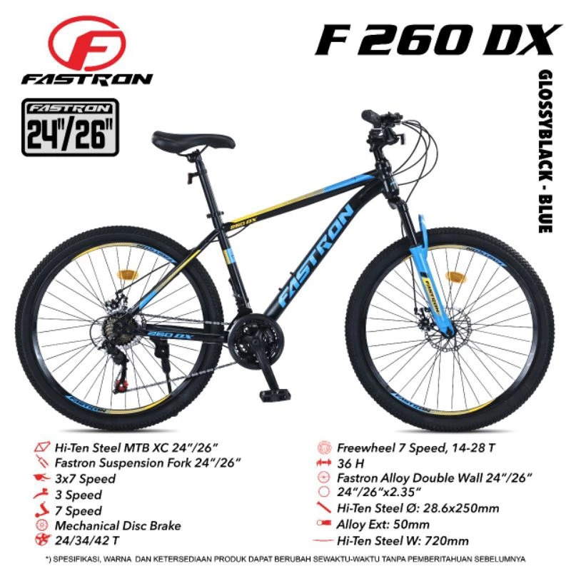 Jual Sepeda Gunung MTB FASTRON F 260 DX 26 inch By PACIFIC | Shopee ...