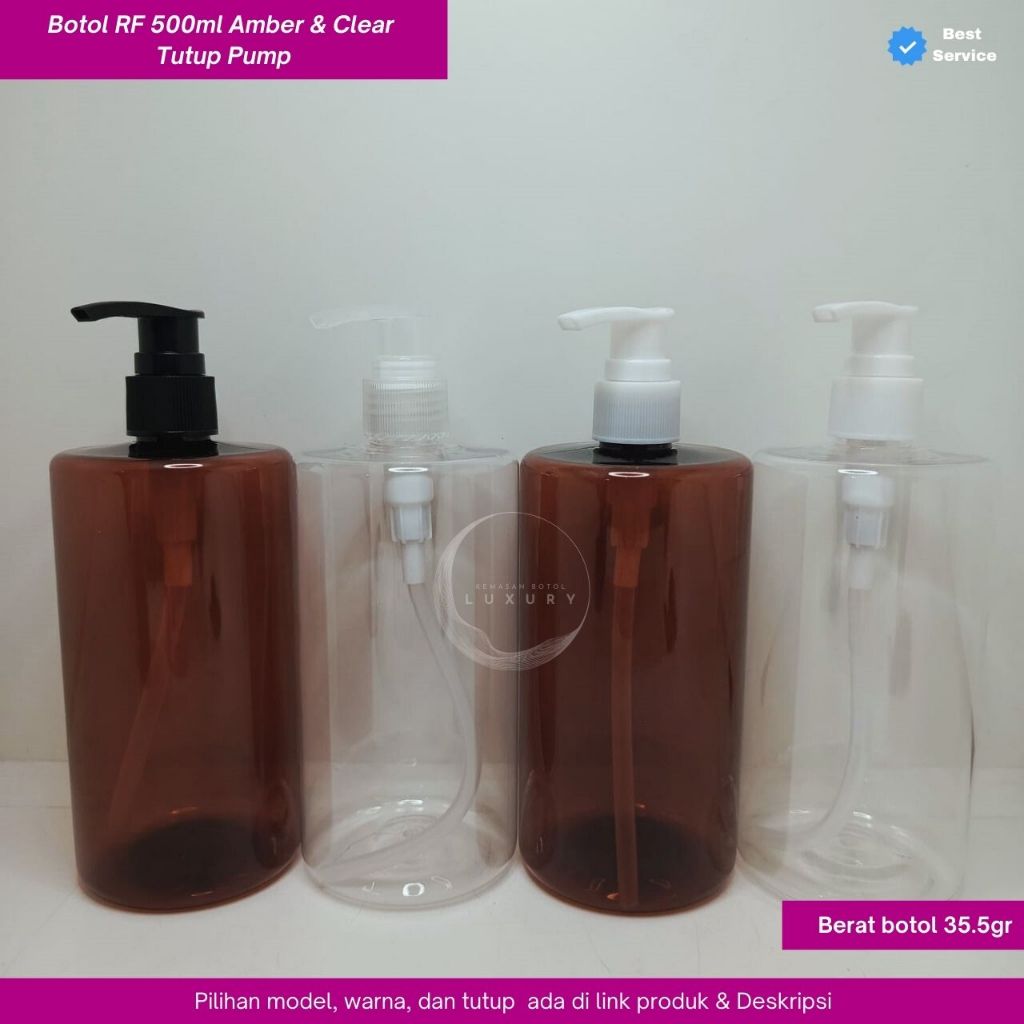 Jual Botol 500ml RF Tutup Pump Lotion Neck 24 Bahan Pet | Shopee Indonesia