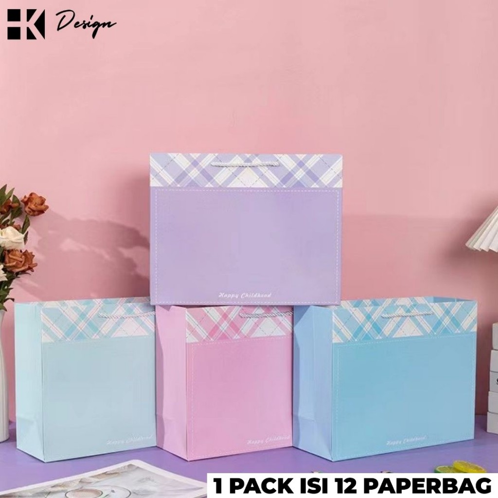 Jual [17957 12 PCS] PAPERBAG MOTIF UKURAN 32X25X11.5 TAS KADO ULANG ...