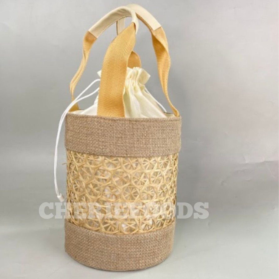 Jual Tas Hampers Souvenir / Tas Goni Ori Tabung 3 Toples / Tas Goni Kue ...