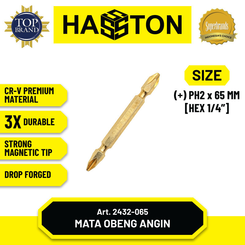 Jual Hasston Mata Obeng Angin 65mm x PH2 / Mata Obeng Bor Magnit (2432 ...