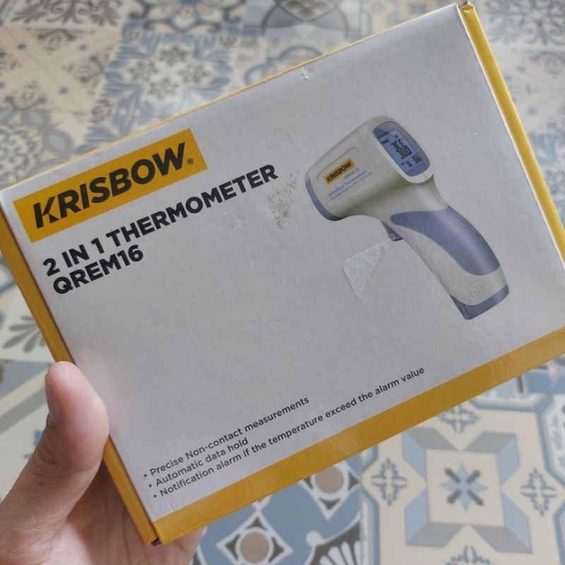 Jual Krisbow thermogun thermometer infrared pengukur suhu tubuh ...