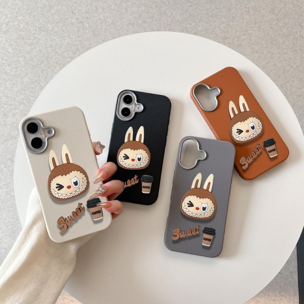 Jual GC187 Sweet Labubu Caracter Cute 3D Leather Silicone Case ...