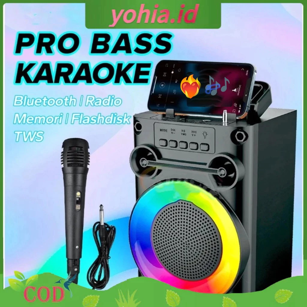Jual 【PRO MAX BASS】Speaker Bluetooth Super Bass Protable salon karaoke ...