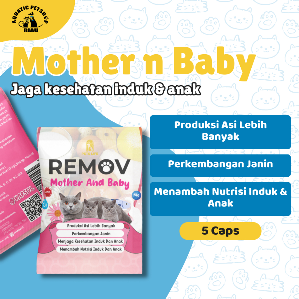 Jual Remov Vitamin Kucing Mother & Baby Untuk Kesehatan Induk Dan Anak ...