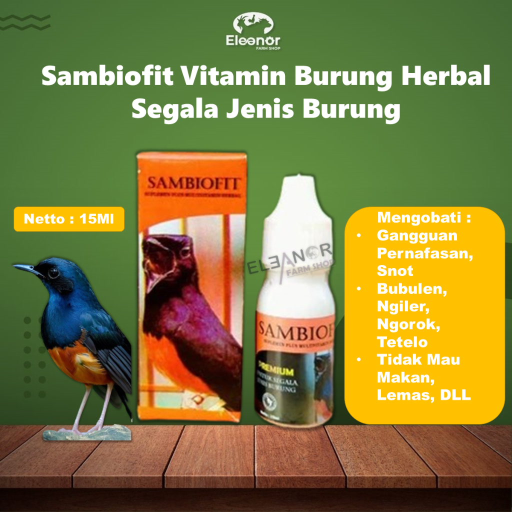 Jual Sambiofit Vitamin Burung Obat Tetelo Snot Gangguan Pernafasan ...