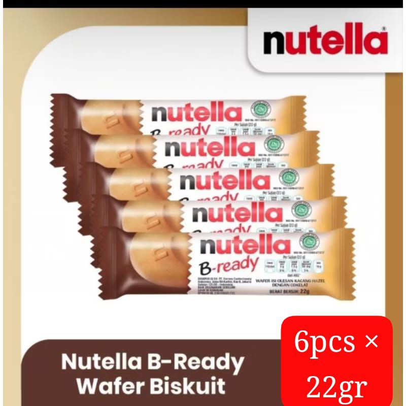 Jual Nutella B-Ready Wafer Biskuit 22gr - 6pcs | Shopee Indonesia