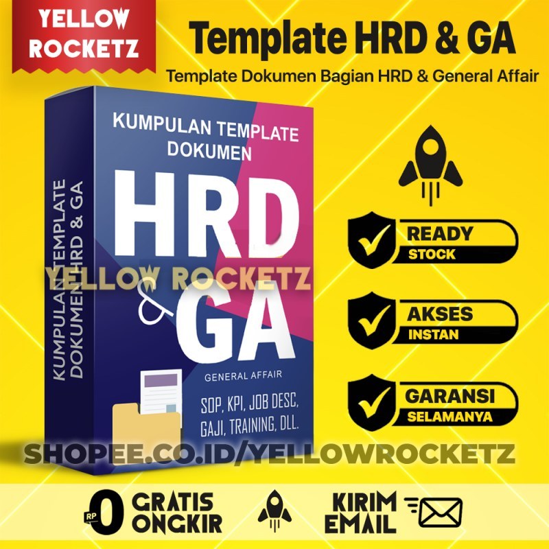 Jual Template HRD & GA Lengkap - Rekrutmen + Orientasi + Kompensasi ...