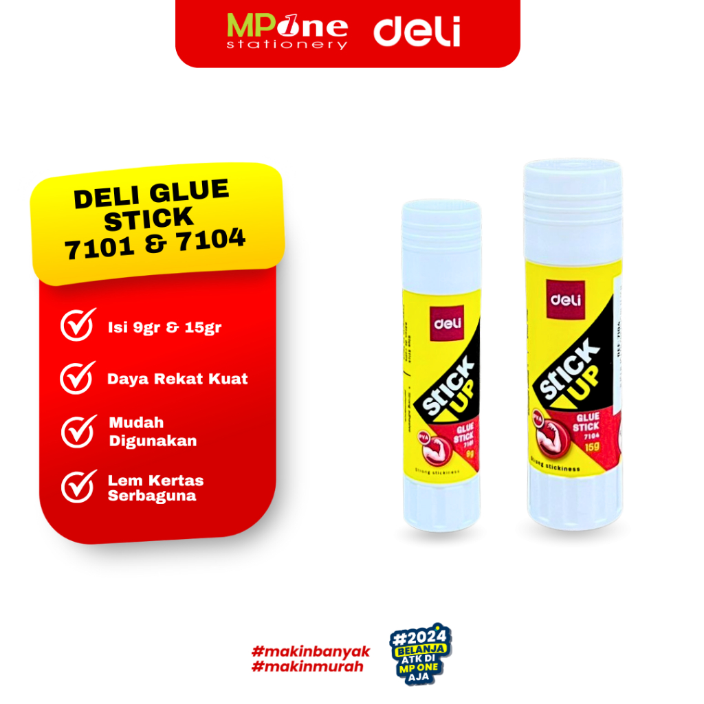Jual (1 PCS) DELI Lem Stick Isi 9GR/15GR / Glue Stik 7101/7104 / Lem ...