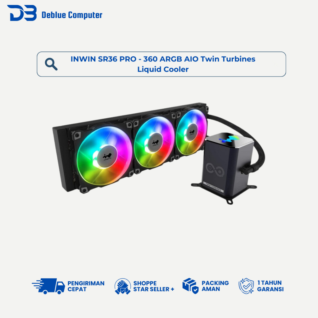 Jual INWIN SR36 PRO - 360 ARGB AIO Twin Turbines Liquid Cooler | Shopee ...