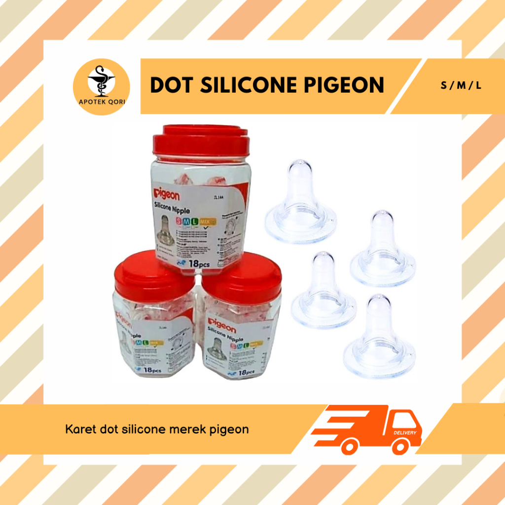 Jual PIGEON SILICONE NIPPLE ECO S/M/L/KARET DOT PIGEON | Shopee Indonesia